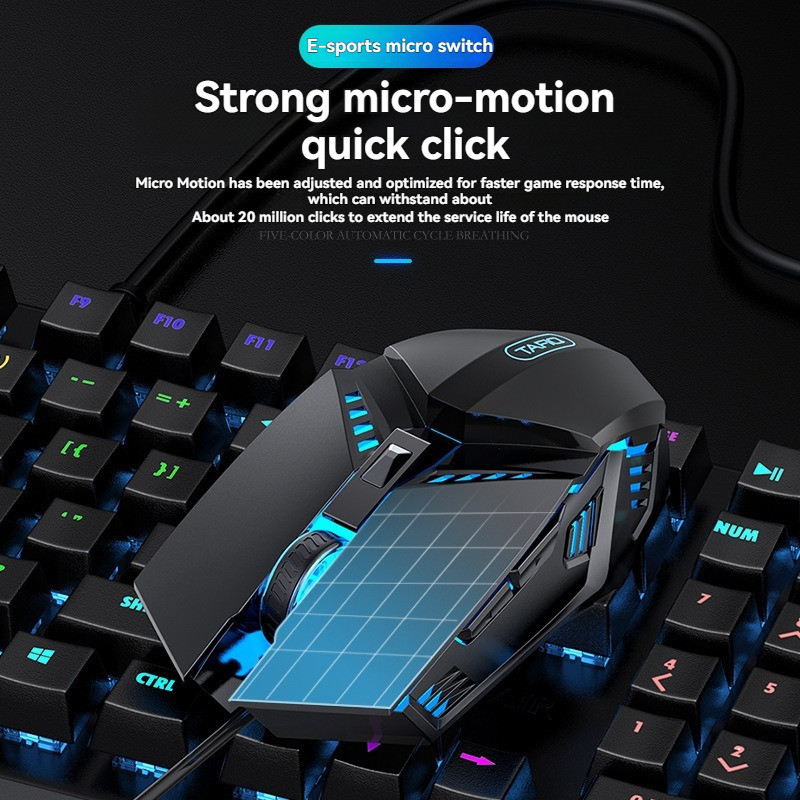 Berwayar Tetikus Mice Esports Game Mouse Ergonomic Design 1000-3600 DPI ...