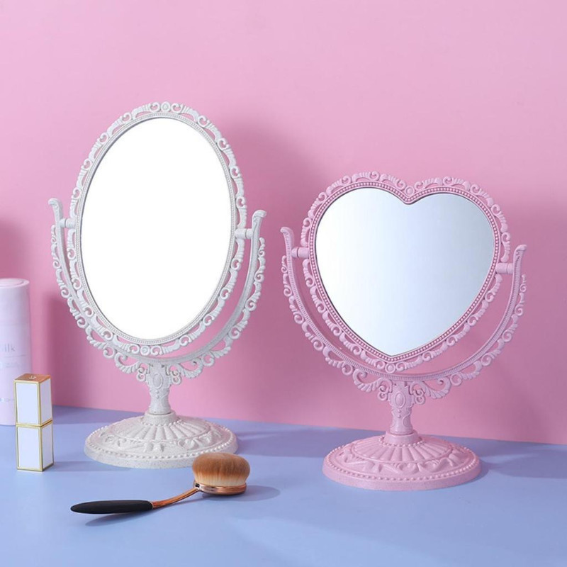 Nordic Vintage Double Sided Makeup Mirror 360° Flip Desktop Vertical ...