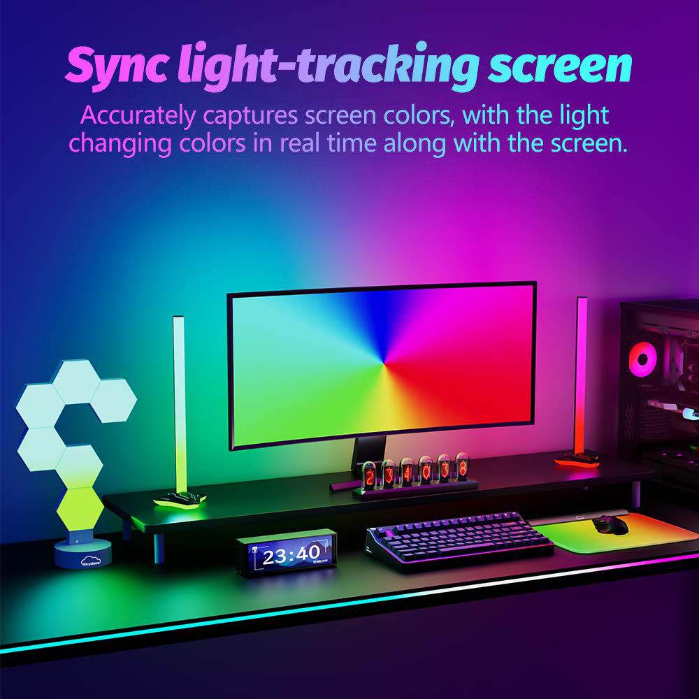 Skydimo RGBIC Monitor Backlight Strip PC Gaming Neon Sync Light Strip ...