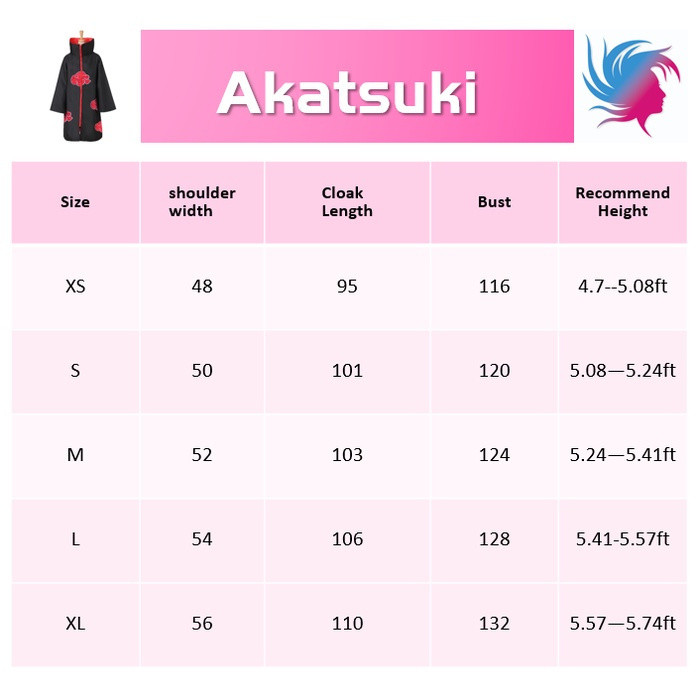 Anime Cosplay Costume Narut Akatsuki Anime Cloak Red Cloud Robe ...