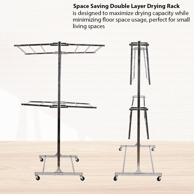 GDeal Stainless Steel T-Shape Cloth Drying Rack Foldable Mobility Shoe ...