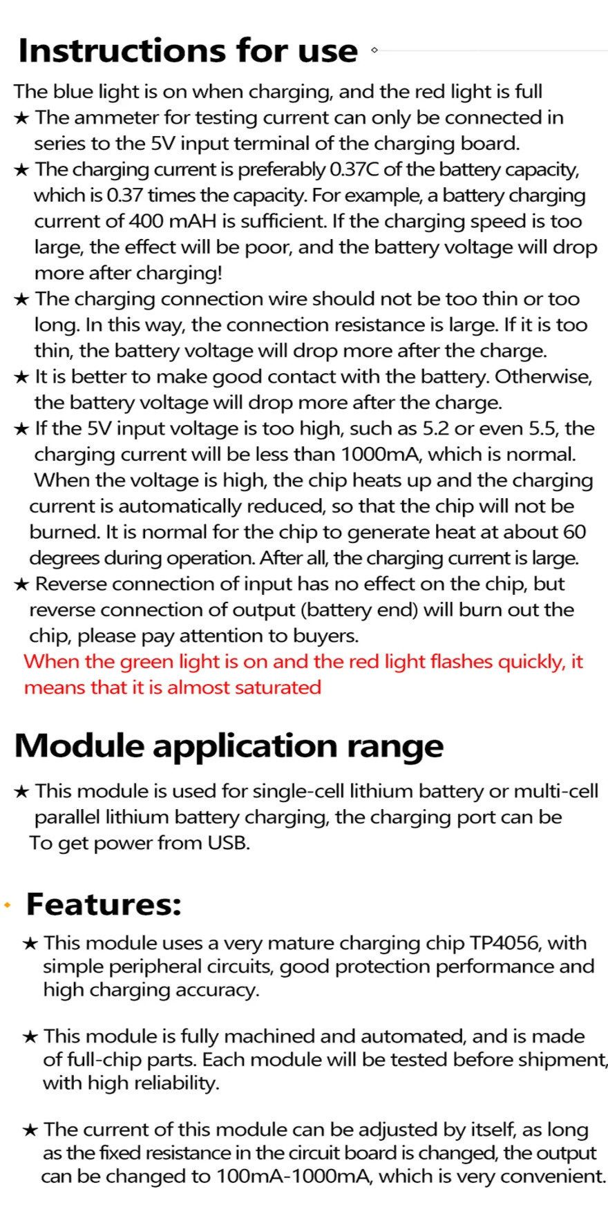 10PCS 5V 1A Micro/Type-c/Mini 18650 TP4056 Lithium Battery Charger ...