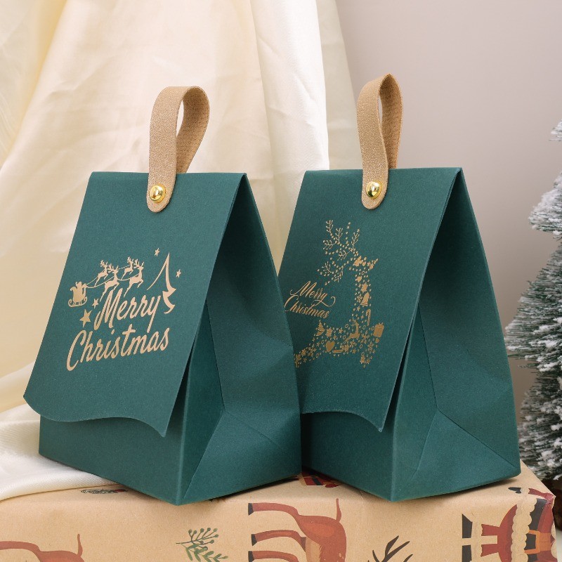 4Pcs Portable Christmas Gift Boxes Cartoon Christmas Tree Elk Handheld ...