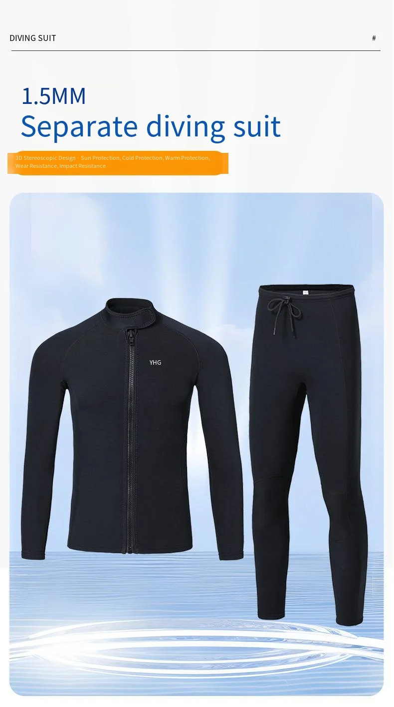 [Warrior2] Wetsuit Jacket 1.5mm Thermal Long Sleeve Neoprene Hoodie ...