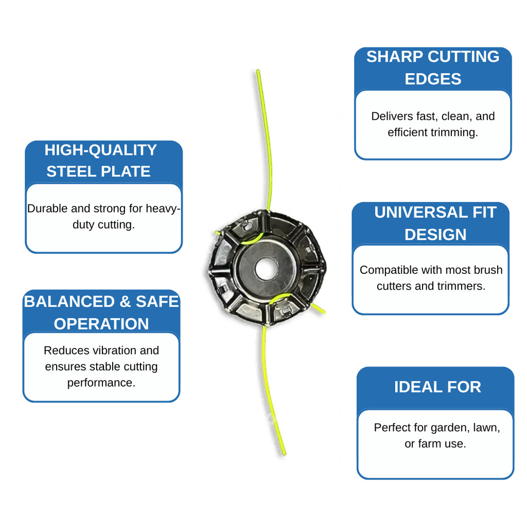 Hitz TDS-104 Steel Brush Cutter Grass Trimmer Disc | Heavy Duty Steel ...
