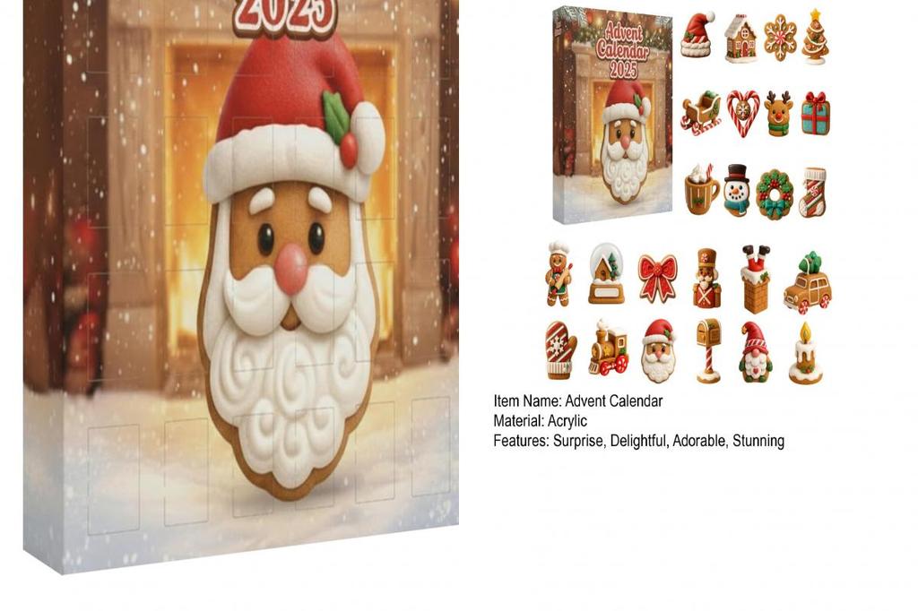 [AM] Advent Calendar for Kids Gingerbread Man Advent Calendar 24 Days ...