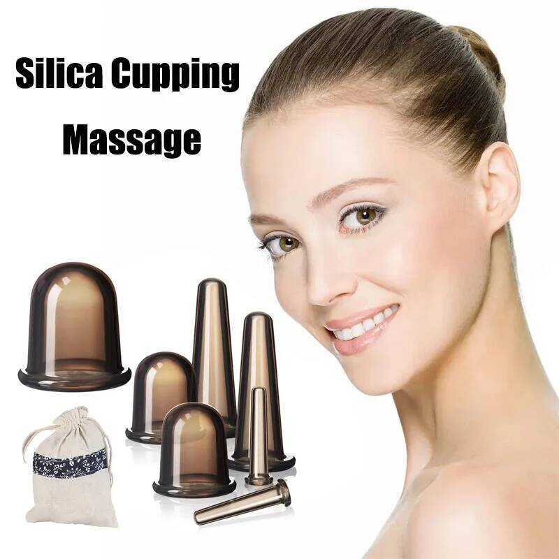 Silica Massage Body Cups Face Lift Suction Cup Anti Cellulite Vacuum ...