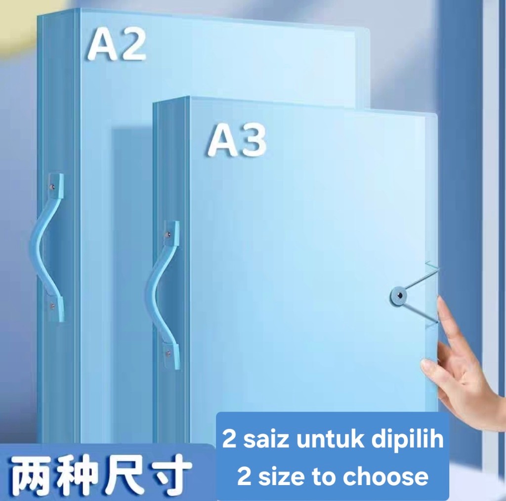 Fail A2/A3 Clear File Book With Handle 40/60 Pockets Quality File ...