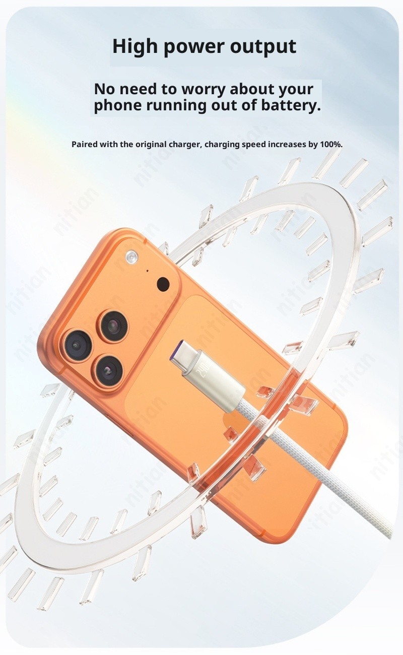 Type C to Type C PD240W Super Fast Charging Cable Nylon Weaving Data ...