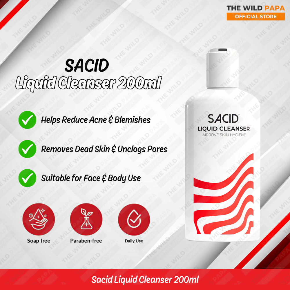 VIRGIN Sacid Liquid Cleanser 200ml/ Soap 100g Sulphur & Salicylic Acid ...