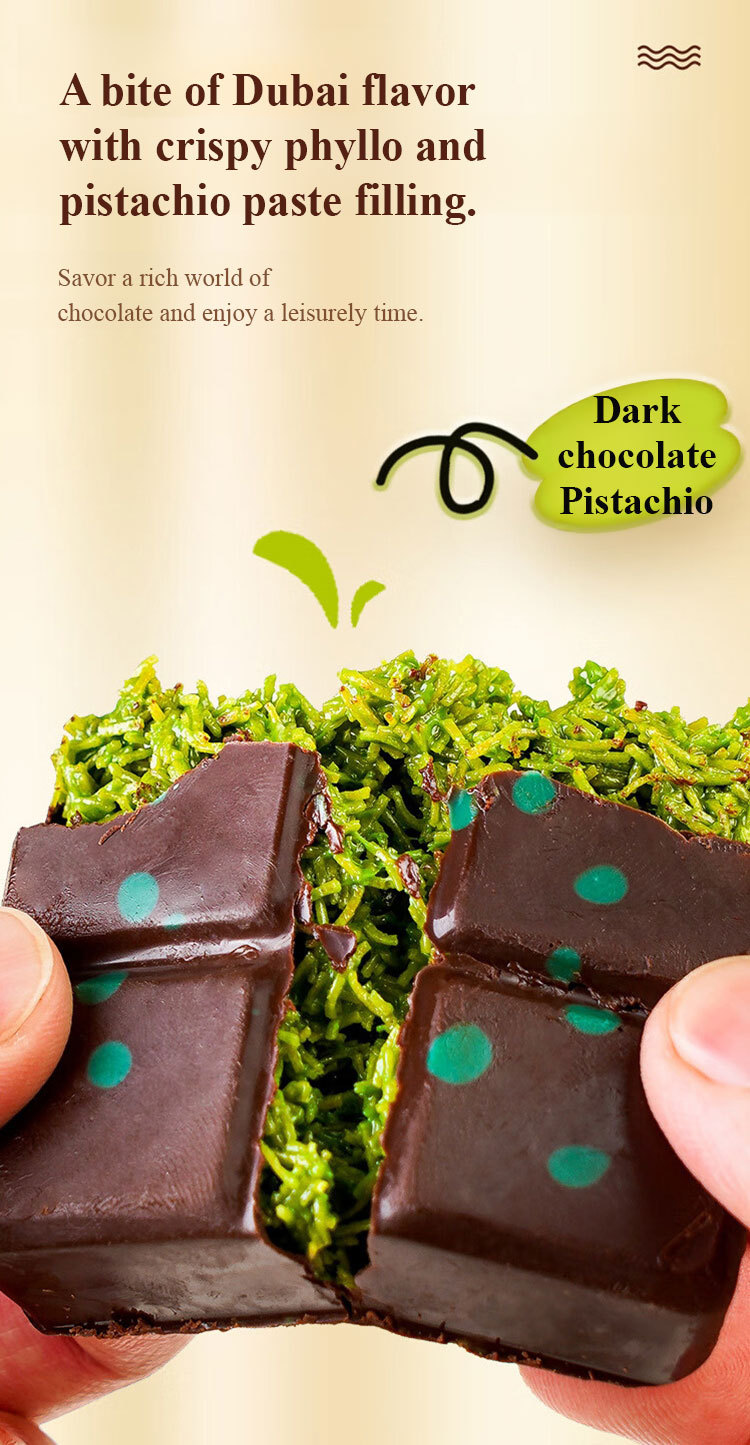 🍫BUY1 FREE1🍫【0 Trans Fatty Acids】Internet-Famous Dubai Chocolate/Purely ...