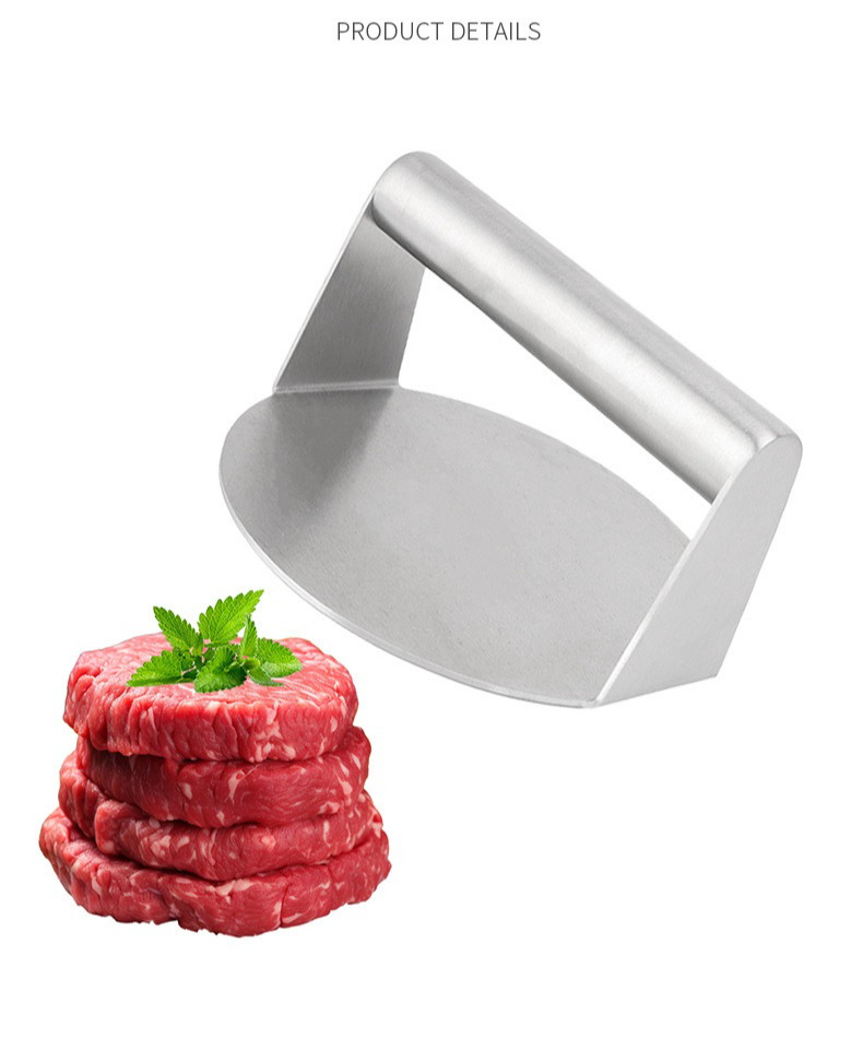 Stainless Steel Smash Burger Press Hamburger Patties Meat Masher ...