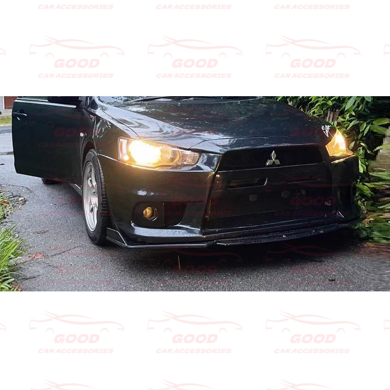 Mitsubishi Lancer evo 10 Front Bumper Diffuser Lip Wrap Angle Splitters ...