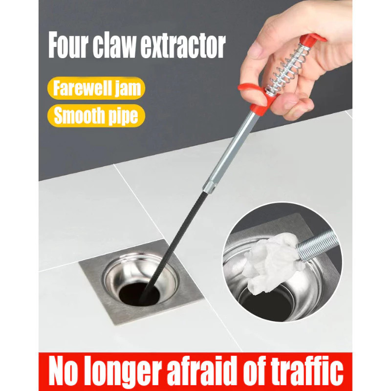 Dawai Sinki Dapur Alat Paip Lubang Tersumbat Drain Snake Clog Remover ...