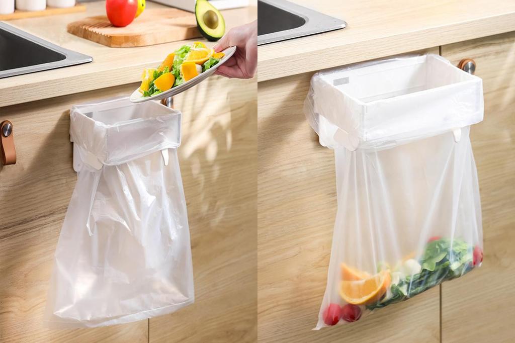 pe Kitchen Countertop Trash Organizer Folding Garbage Rack Foldable ...