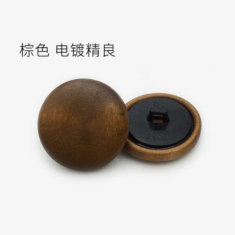 5Pieces Round Flower Wooden Metal Double Button for Scrapbooking Crafts ...