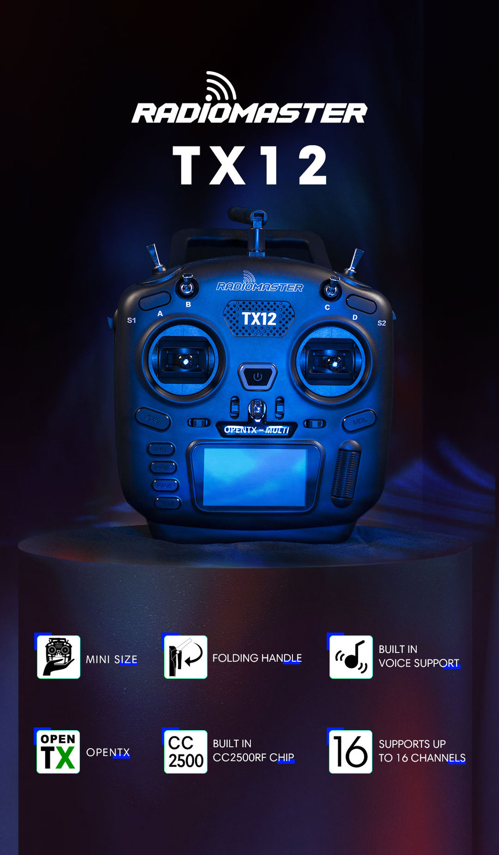 RadioMaster 18650 2pcs 3.7V 3200Mah Li-ion Battery TX12 TX16S Special ...