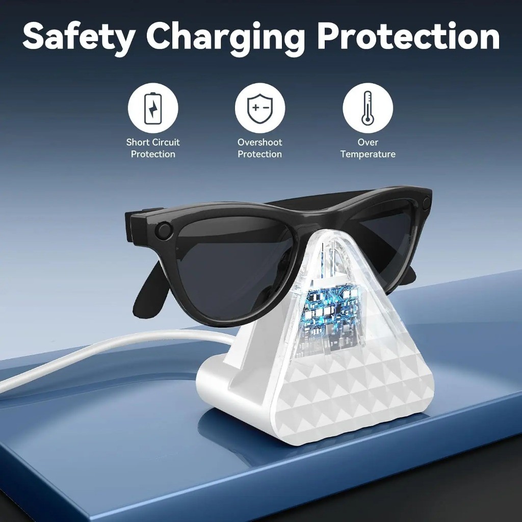 Charging Dock US for Rayban Meta Smart Glasses Wayfarer/Skyler ...