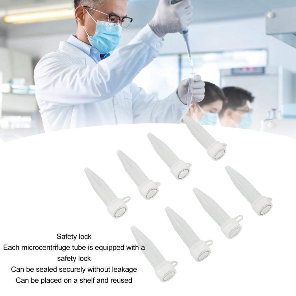 Fully Upgraded 500PCS 1.5ml Centrifuge Tubes - Flat Bottom Laboratory ...