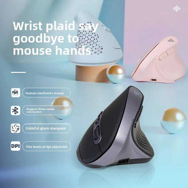 Wireless Mouse Bluetooth 2.4G Tri-Mode Rechargeable Glowing Light ...