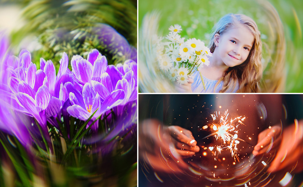 NEEWER FL-100 37mm Spiral Halo Prism Filter with 17mm Threaded Clip ...