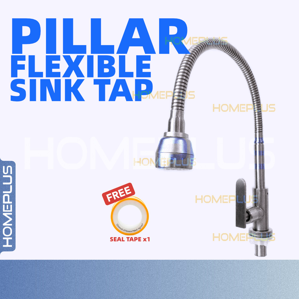 Homeplus Flexible Sink Tap 304 Stainless Steel Faucet Pipe Connector ...