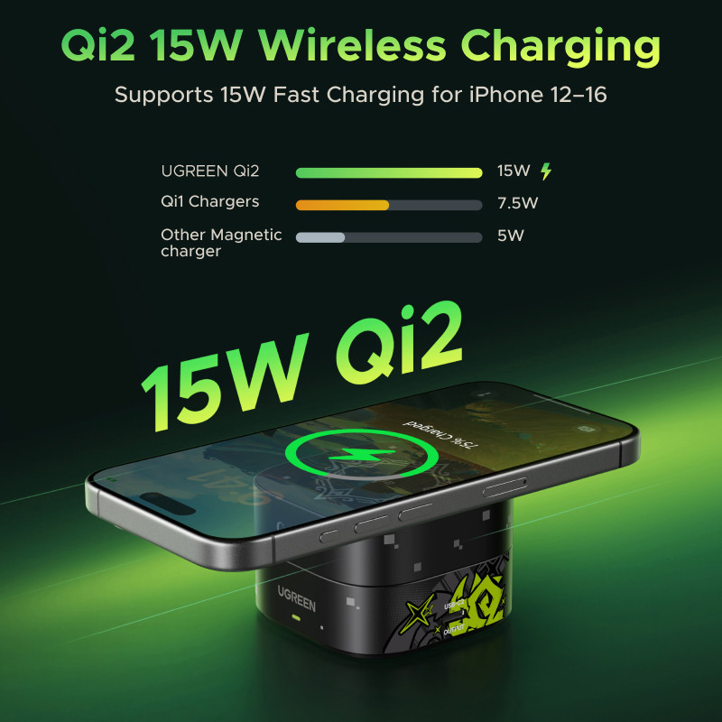 UGREEN GI 15W Magnetic Wireless Charger 2-in-1 25W Magnetic Wireless ...