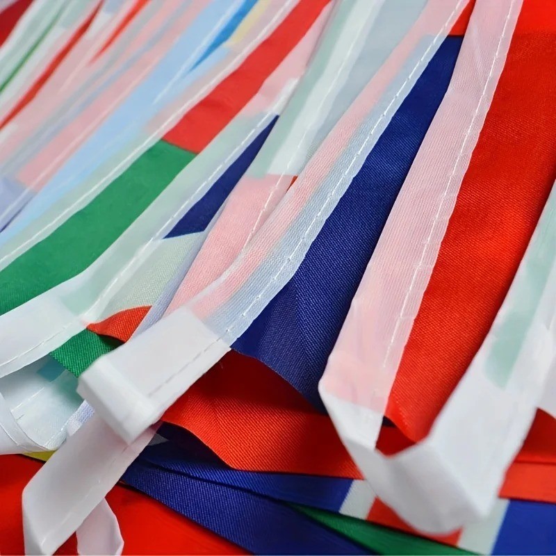 Multi-Nation String Flags Hanging Decor for International Party Events ...