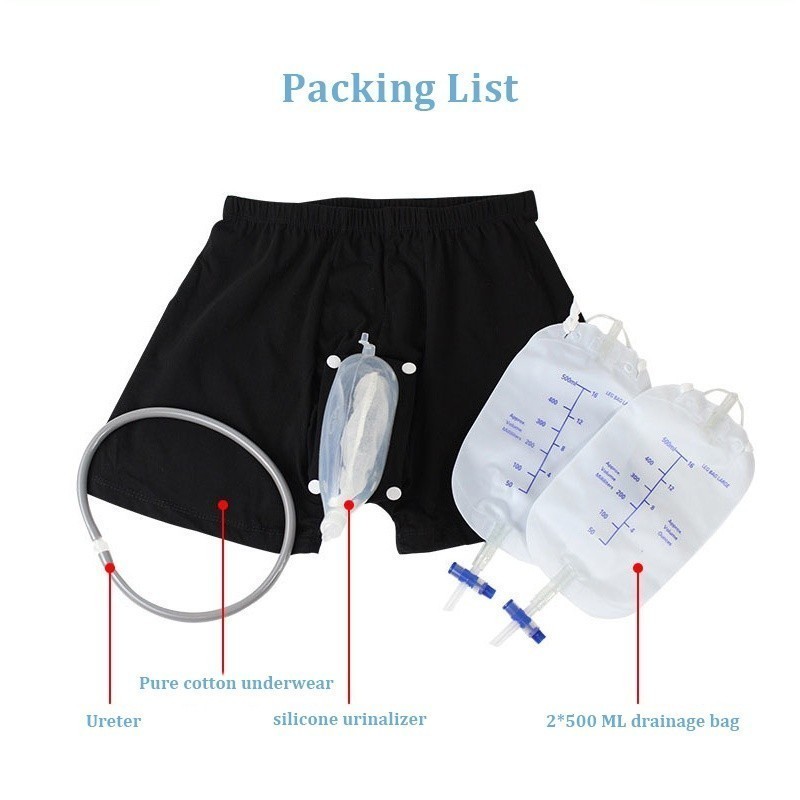 Reusable Silicone Urinary Receiver Kit Urine Incontinence Pants with ...