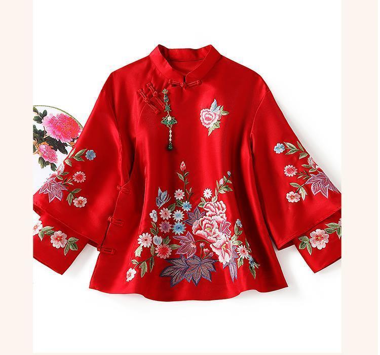 Fast Shipping chinese new year clothes cny blouse cheongsam top chinese ...