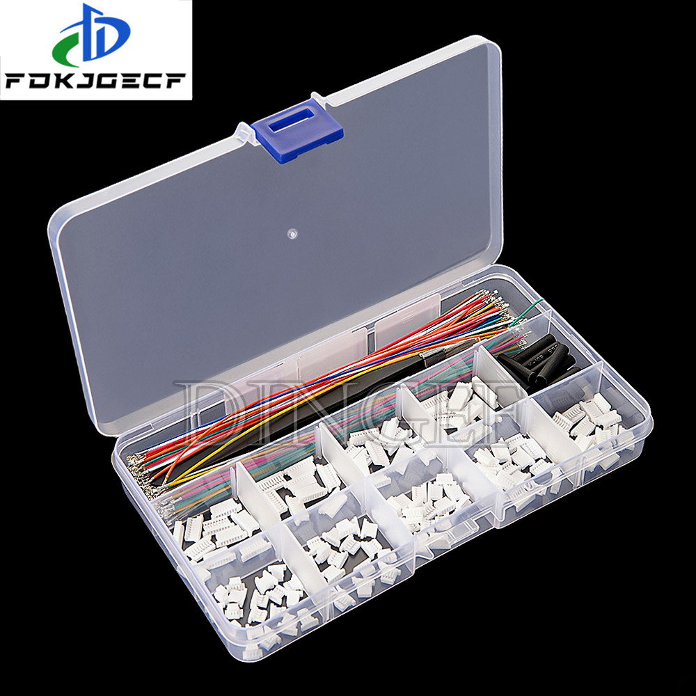 SH1.0MM JST 1mm Cable Connector Kit JST Male Header 3P-12P with 28AWG ...