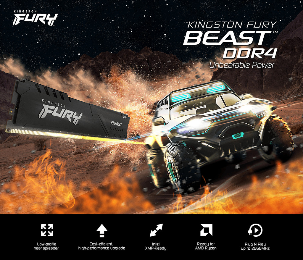 Kingston FURY Beast / Fury Beast RGB DDR4 3200Mhz /3600Mhz Desktop ...