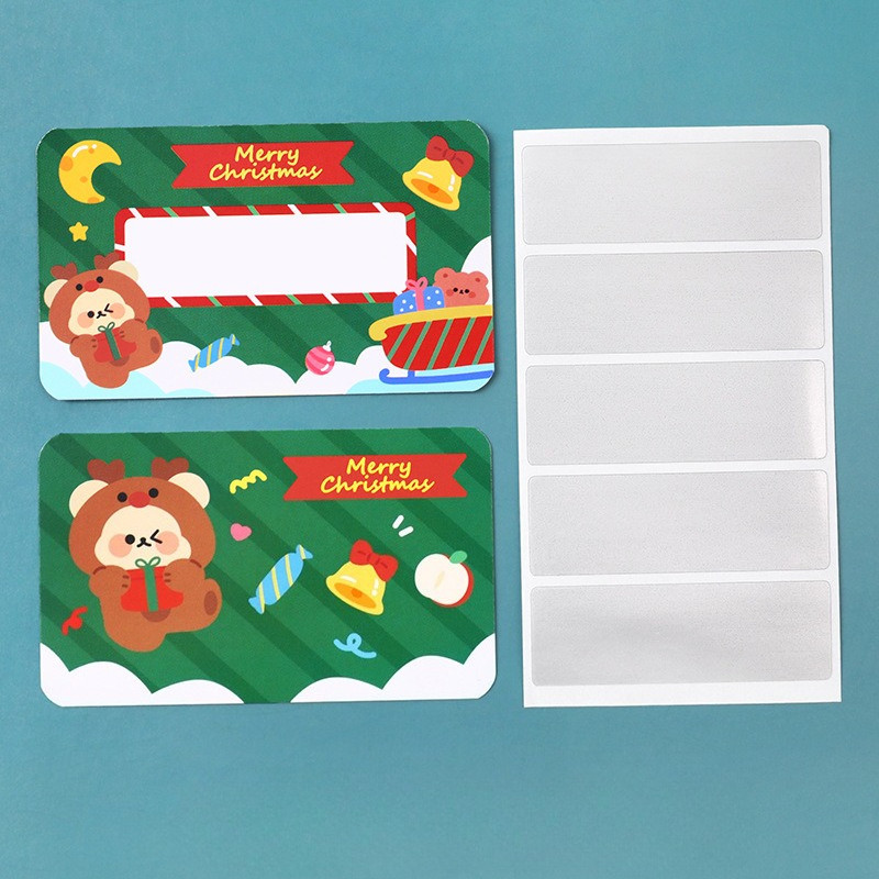 20pcs Christmas Scratch Off Cards Set – Cute Holiday Lucky Draw Prize ...