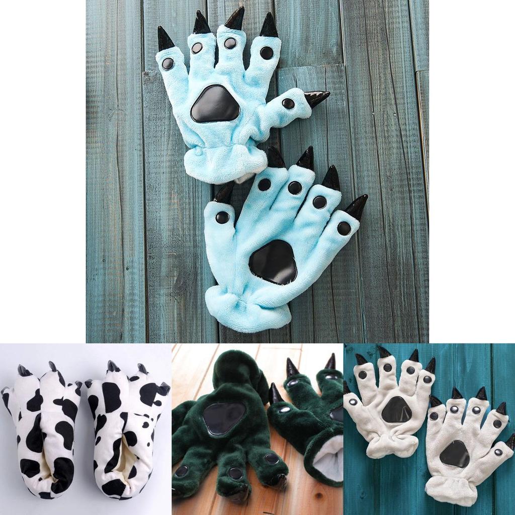 Cartoon Cute Furry Claw Paw Shoes For Kids And Adults With Nonslip Soft ...