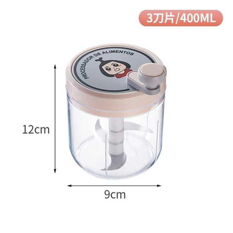 Mini Manual Garlic Grinder Hand Pull Vegetable Chopper Portable Kitchen ...