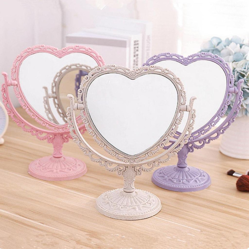 Nordic Vintage Double Sided Makeup Mirror 360° Flip Desktop Vertical ...