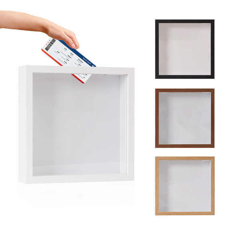 Hollow 3cm Display Photo Frame Piggy Bank Air Ticket Travel Ticket ...