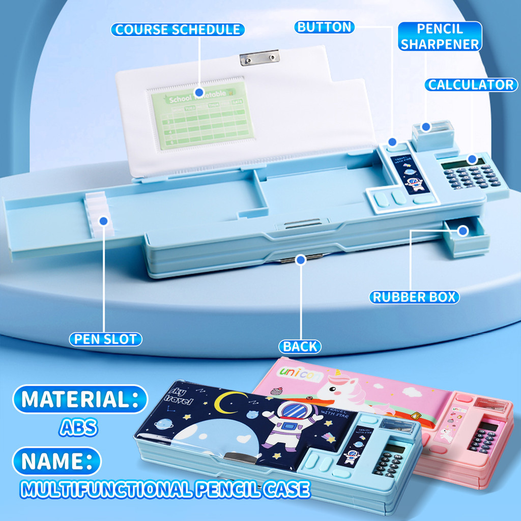Bekas Pensel Creative Multifunctional Pen Organizes Plastic Pencil Box ...
