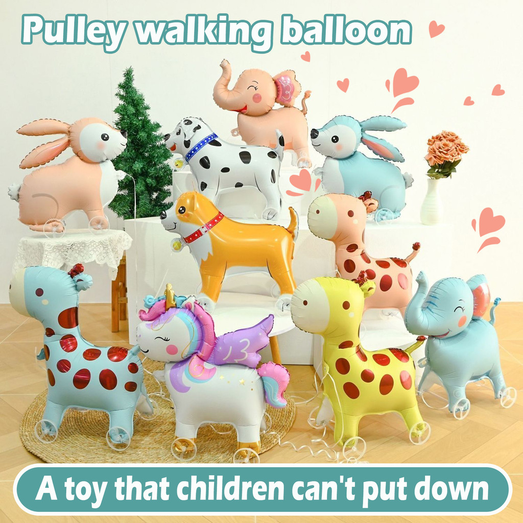 Light-up pulley walking balloon cartoon standing animal children's ...