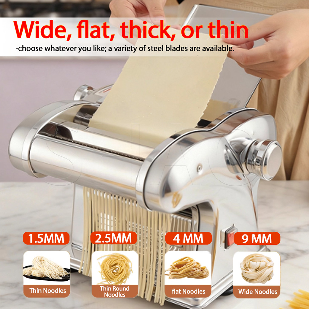 Electric Pasta Maker Machine Noodle Maker 4 Blade Stainless Steel Dough ...