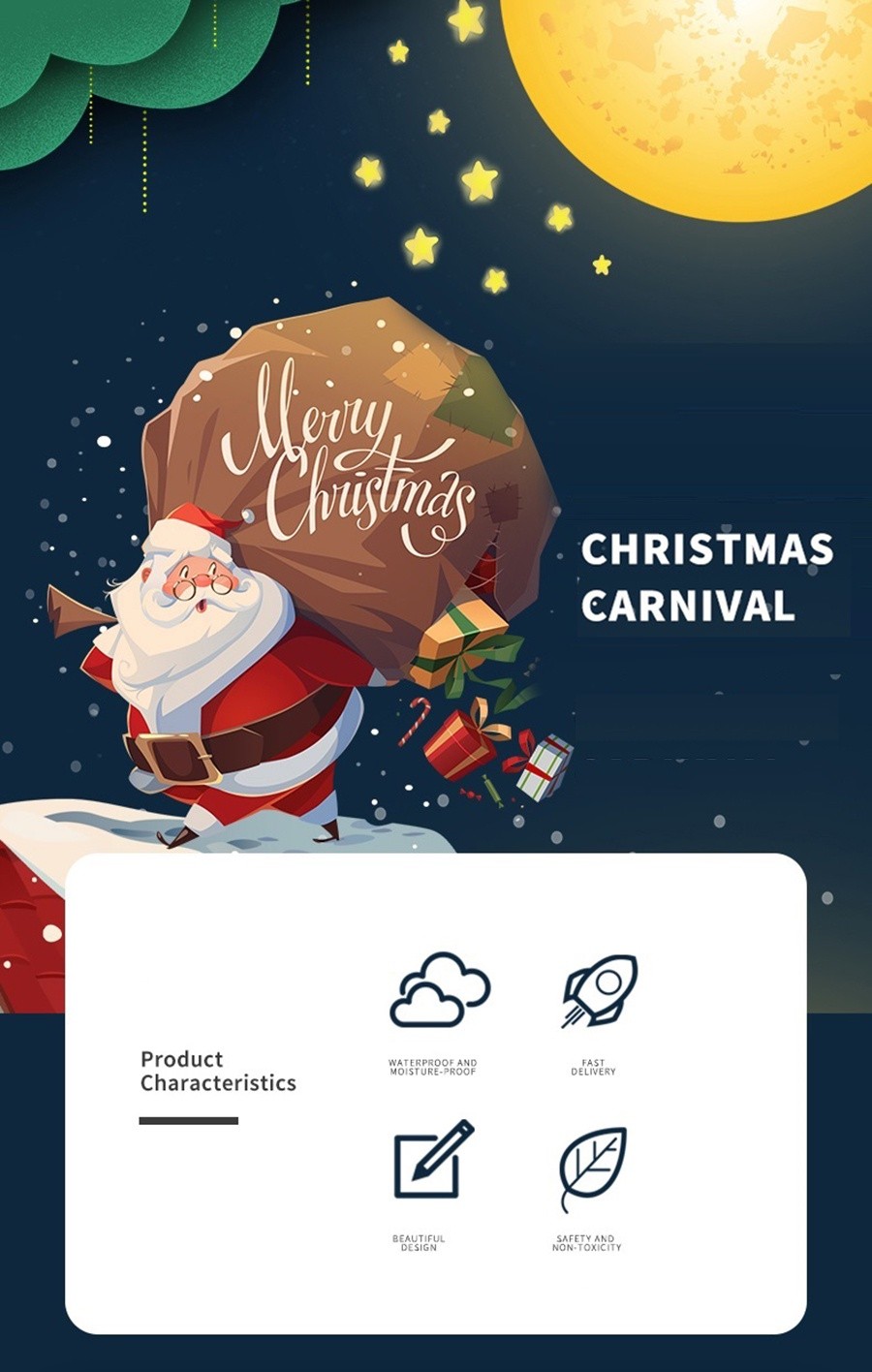 Christmas Sticker 2026 Happy New Year Window Glass Sticker Removable ...