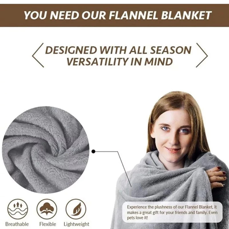 Selimut Baldu Gebu Soft Flannel Velvet Plush Throw Blanket Sofa Office ...
