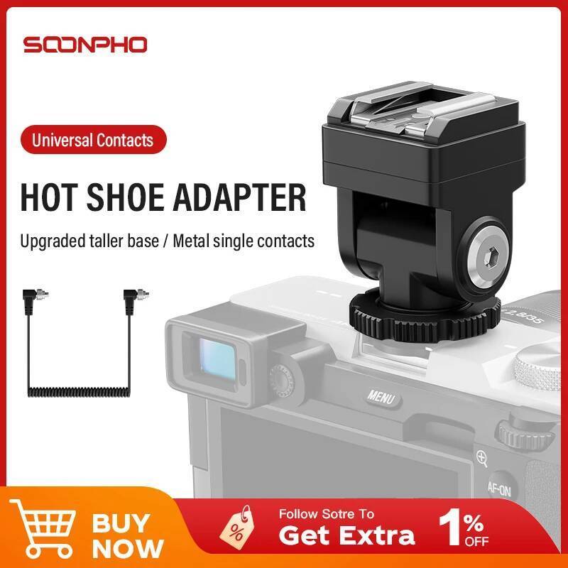 Soonpho C-N2 Hot Shoe Converter Adapter PC Sync Port Kit For Godox IM20 ...