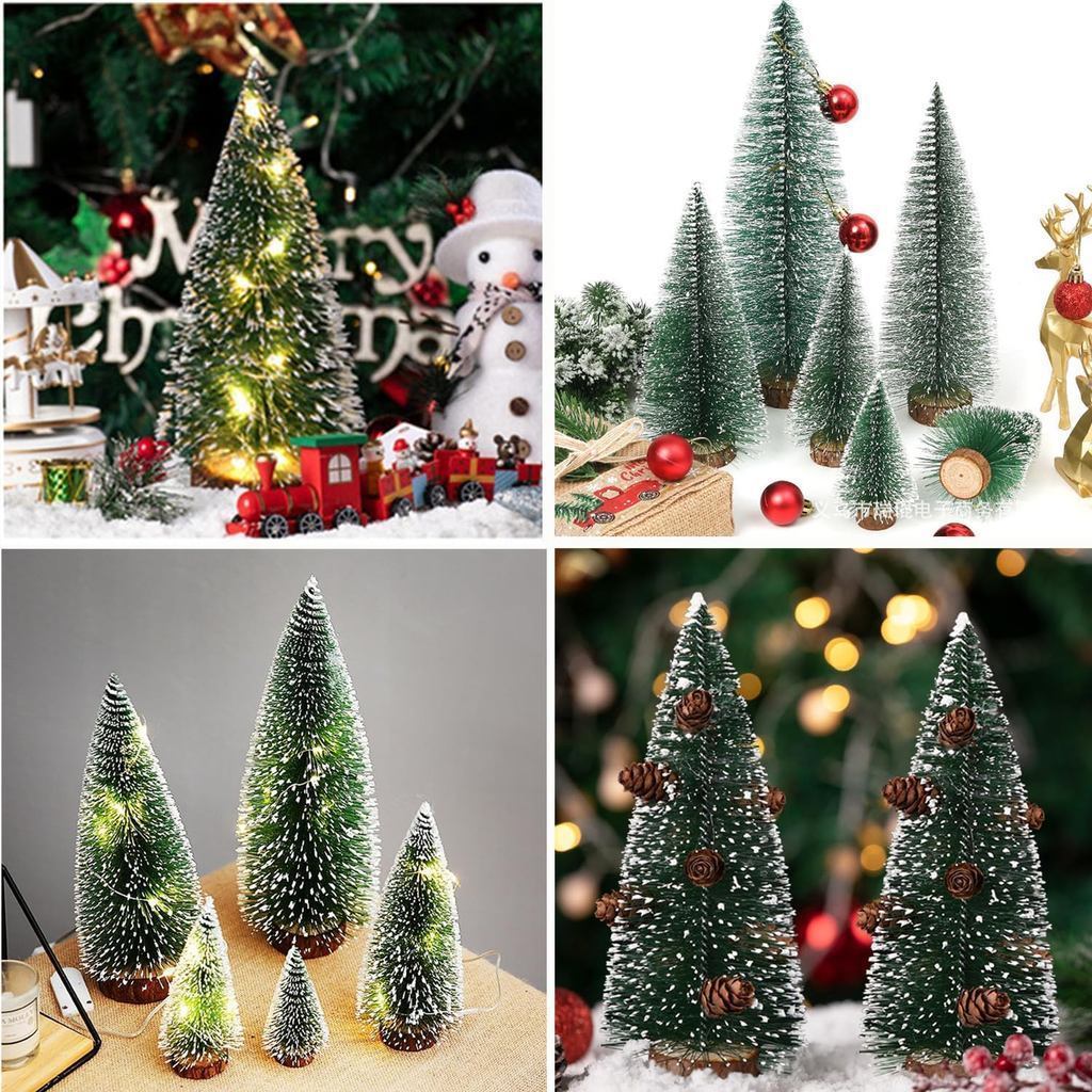Mini Christmas Tree DIY Pine Needle Tree Home Christmas Decoration ...