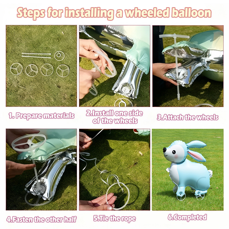 Light-up pulley walking balloon cartoon standing animal children's ...