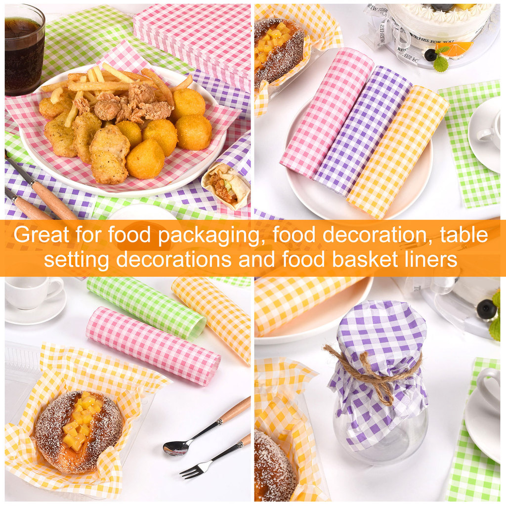 100pcs Oil-Proof Wax Paper Food Wrapper Paper Bread Sandwich Burger ...