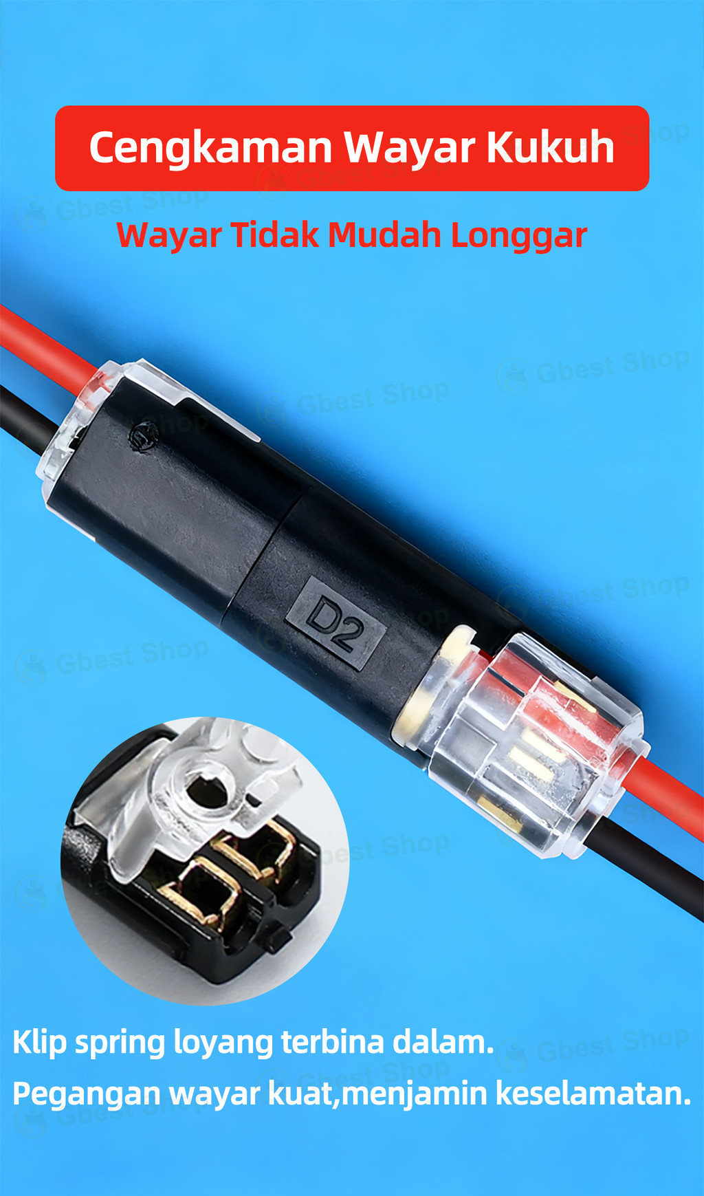 Gbest Pencawang Wayar Kereta 2 Pin Way Plug Car Electrical Connector ...