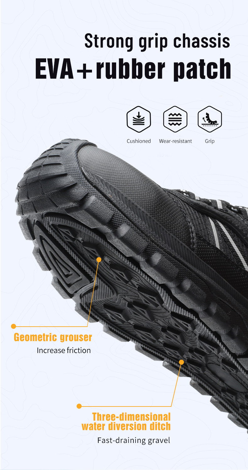 New Safety Shoes Men MD Sole Lightweight Anti Slip Tahan Lasak Steel ...