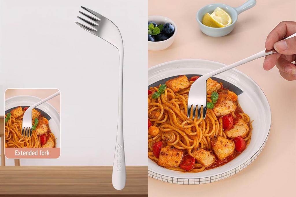someryer| Patient Spoon Fork Ergonomic Design Spoon Adaptive Stainless ...