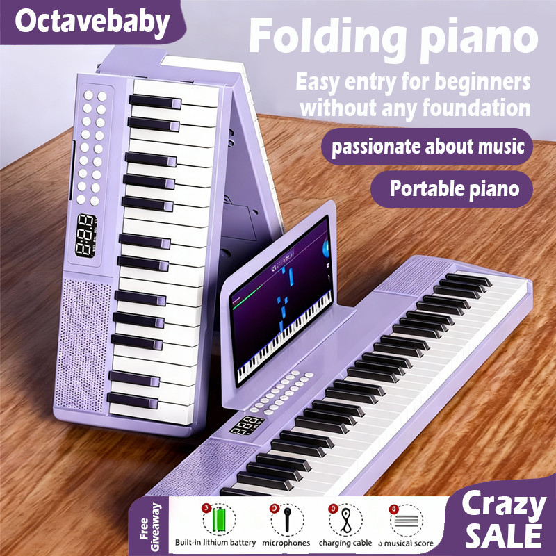 【Upgraded Version】 61 Keys Foldable Piano Electonic Keyboard | Shopee ...